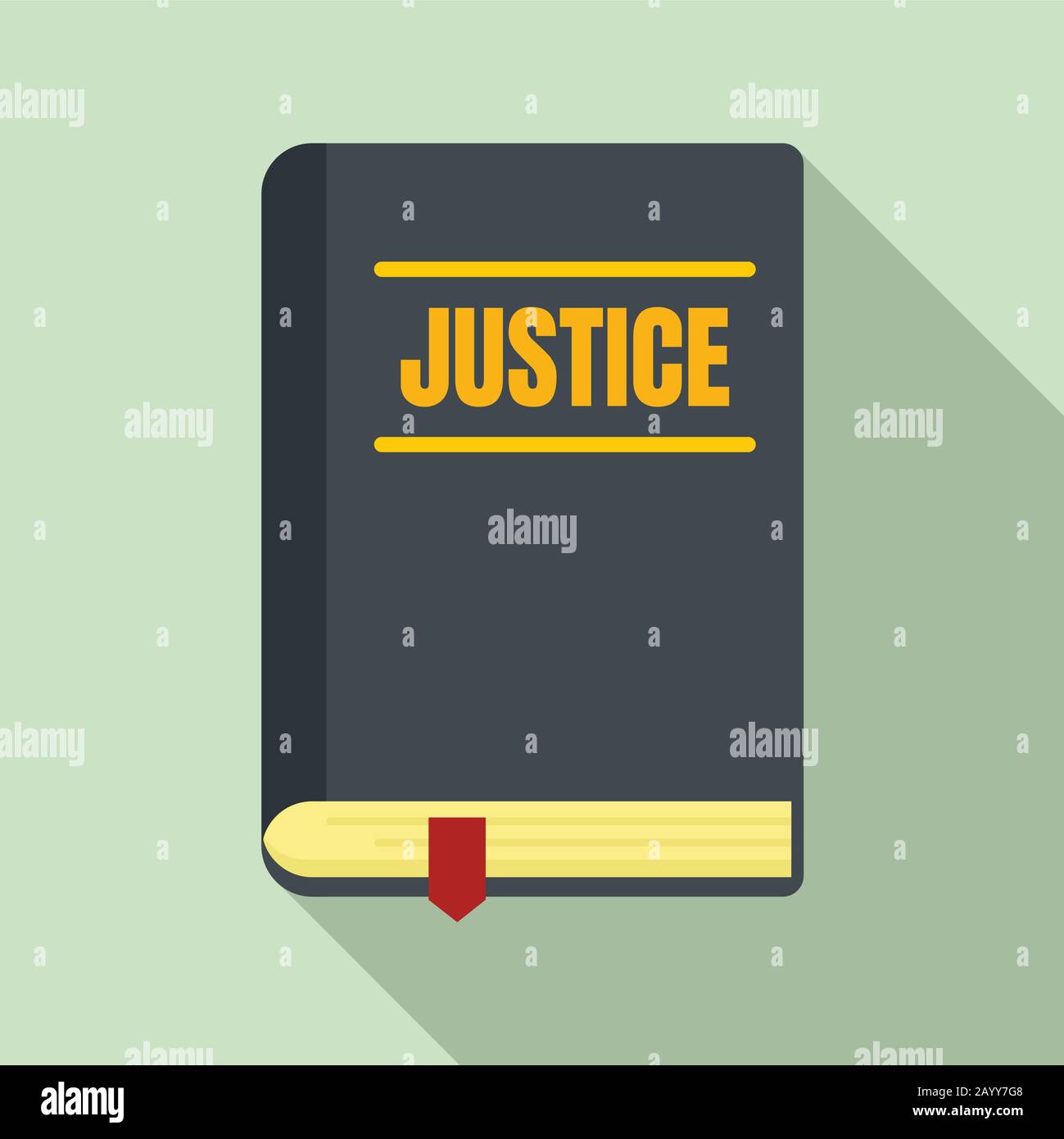 Justice book icon. Flat illustration of justice book vector icon for ...