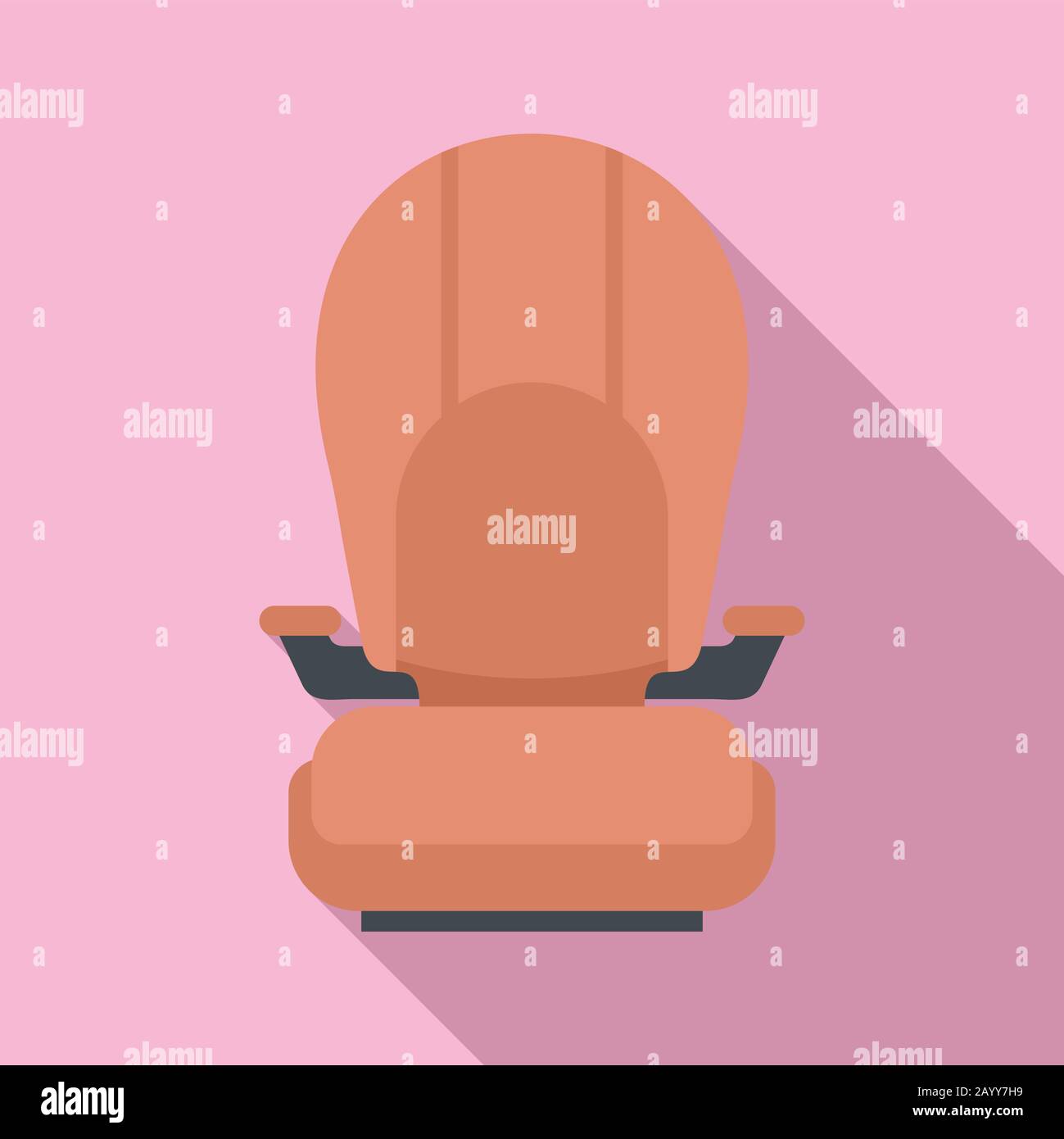 Isofix kid car seat icon. Flat illustration of isofix kid car seat ...