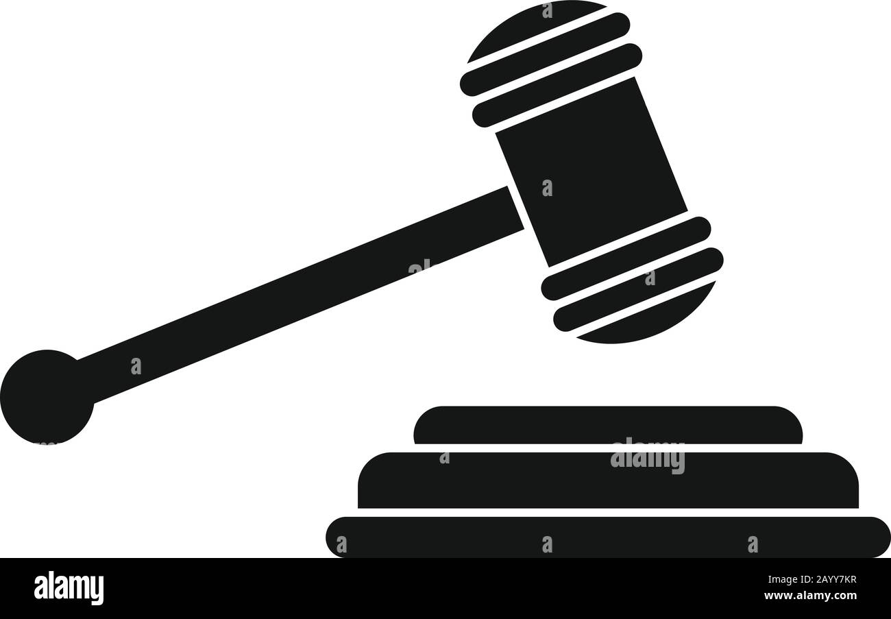 Judge gavel icon. Simple illustration of judge gavel vector icon for ...