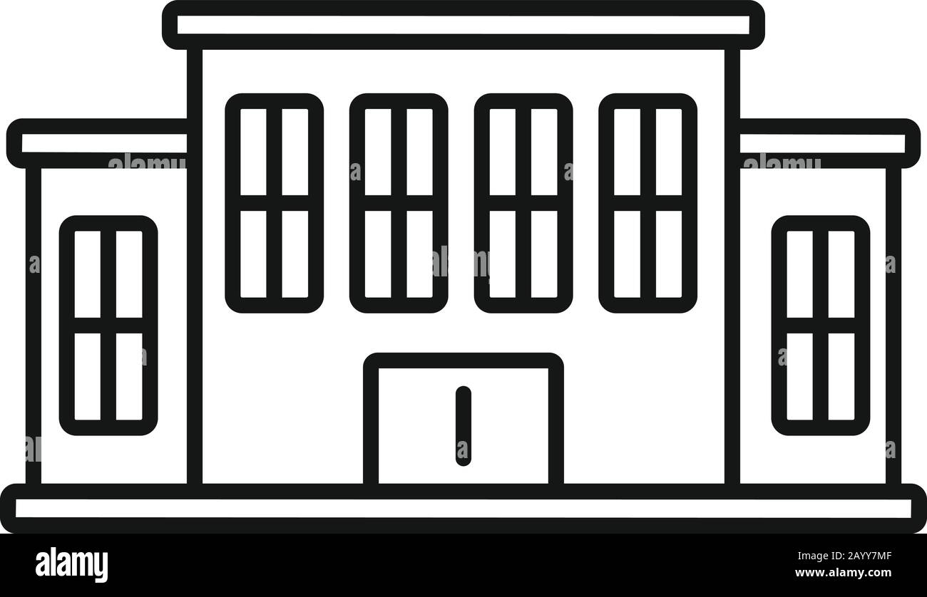 Tribunal building icon. Outline tribunal building vector icon for web ...