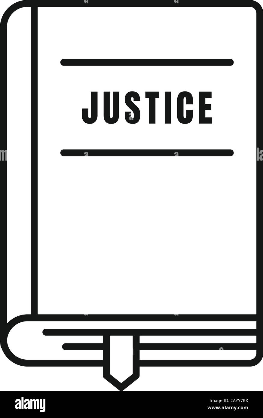 Justice book icon. Outline justice book vector icon for web design ...