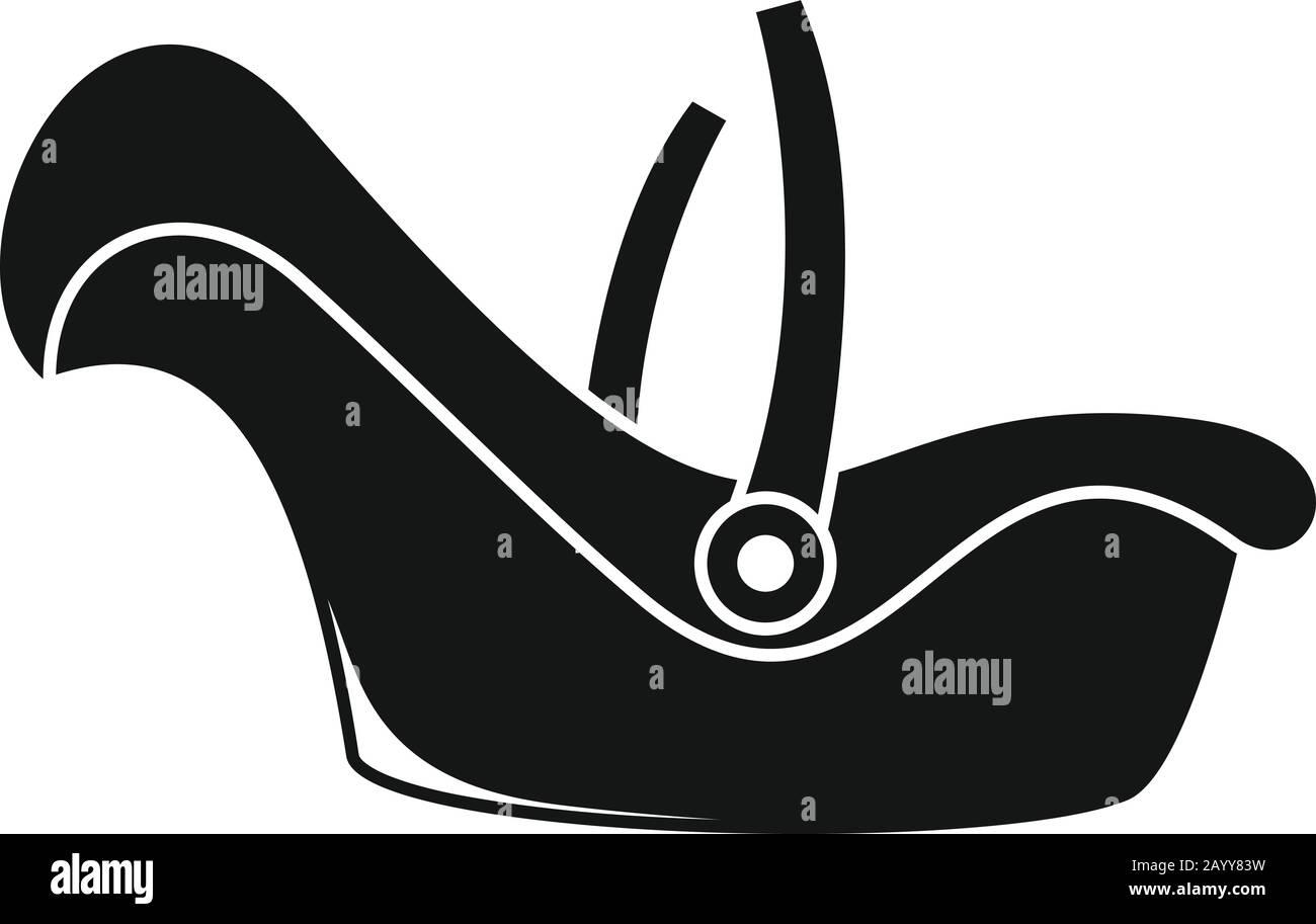 Baby vehicle seat icon. Simple illustration of baby vehicle seat vector ...