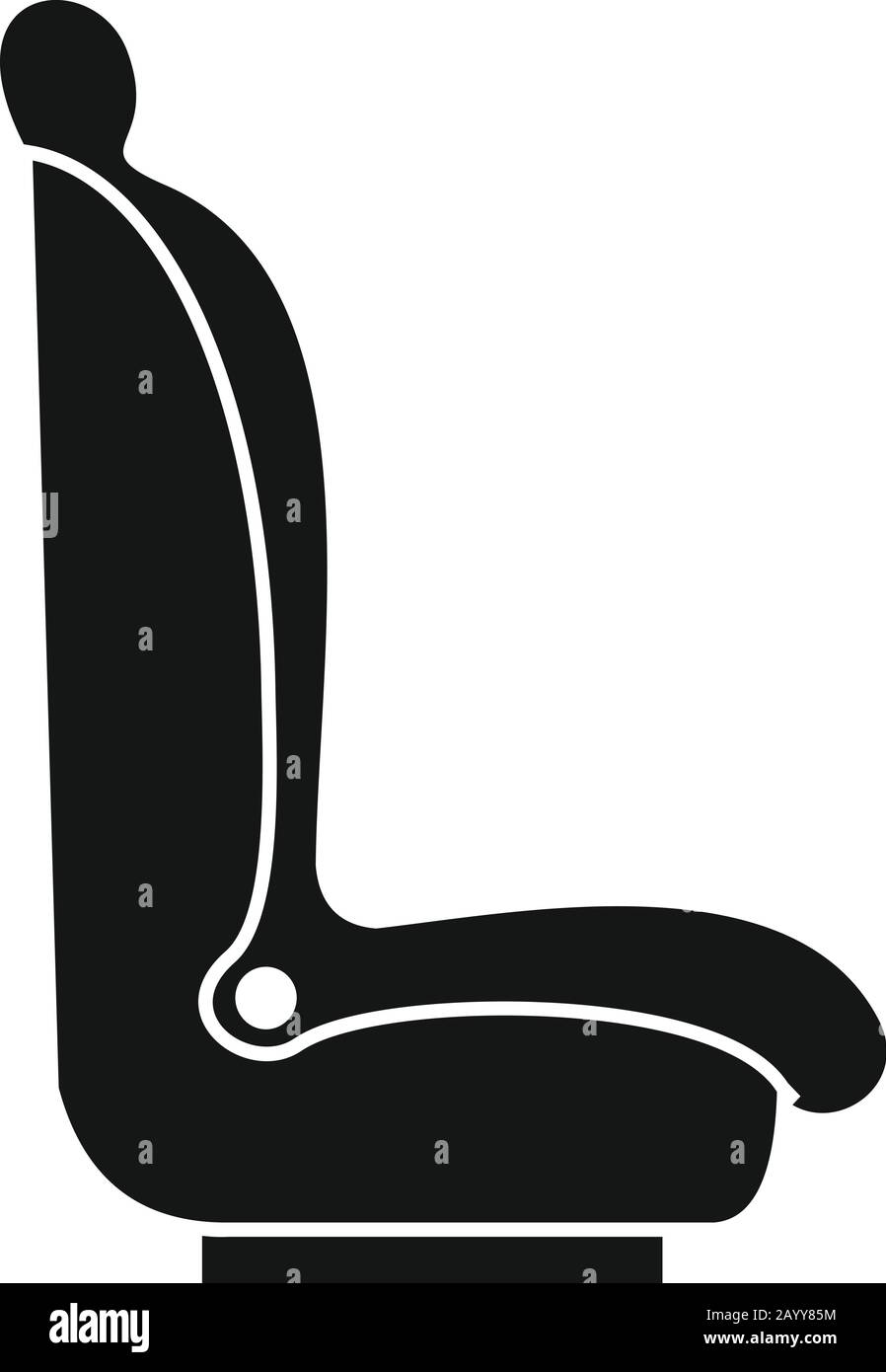 Driver near baby seat icon. Simple illustration of driver near baby ...