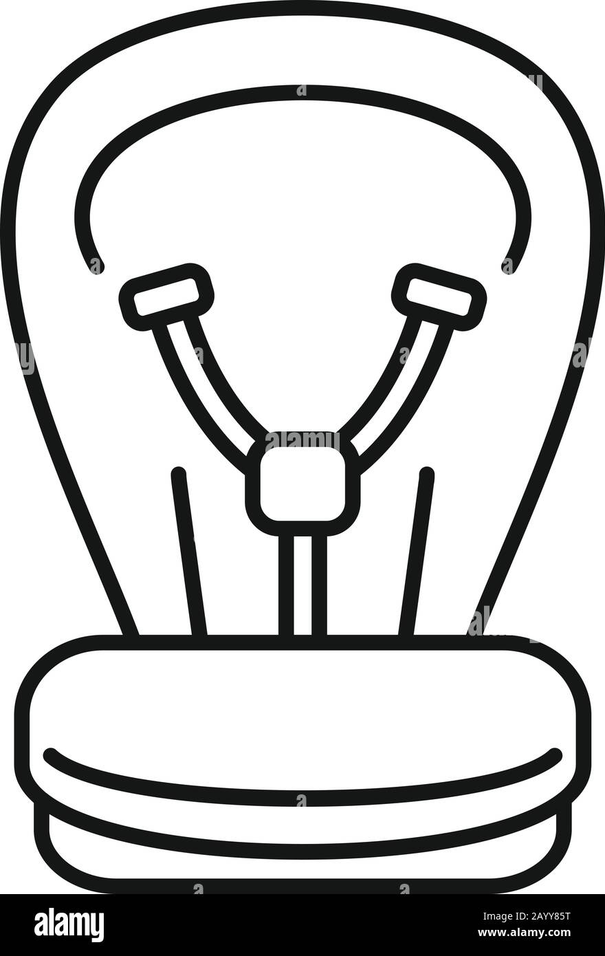 Safety baby car seat icon. Outline safety baby car seat vector icon for ...