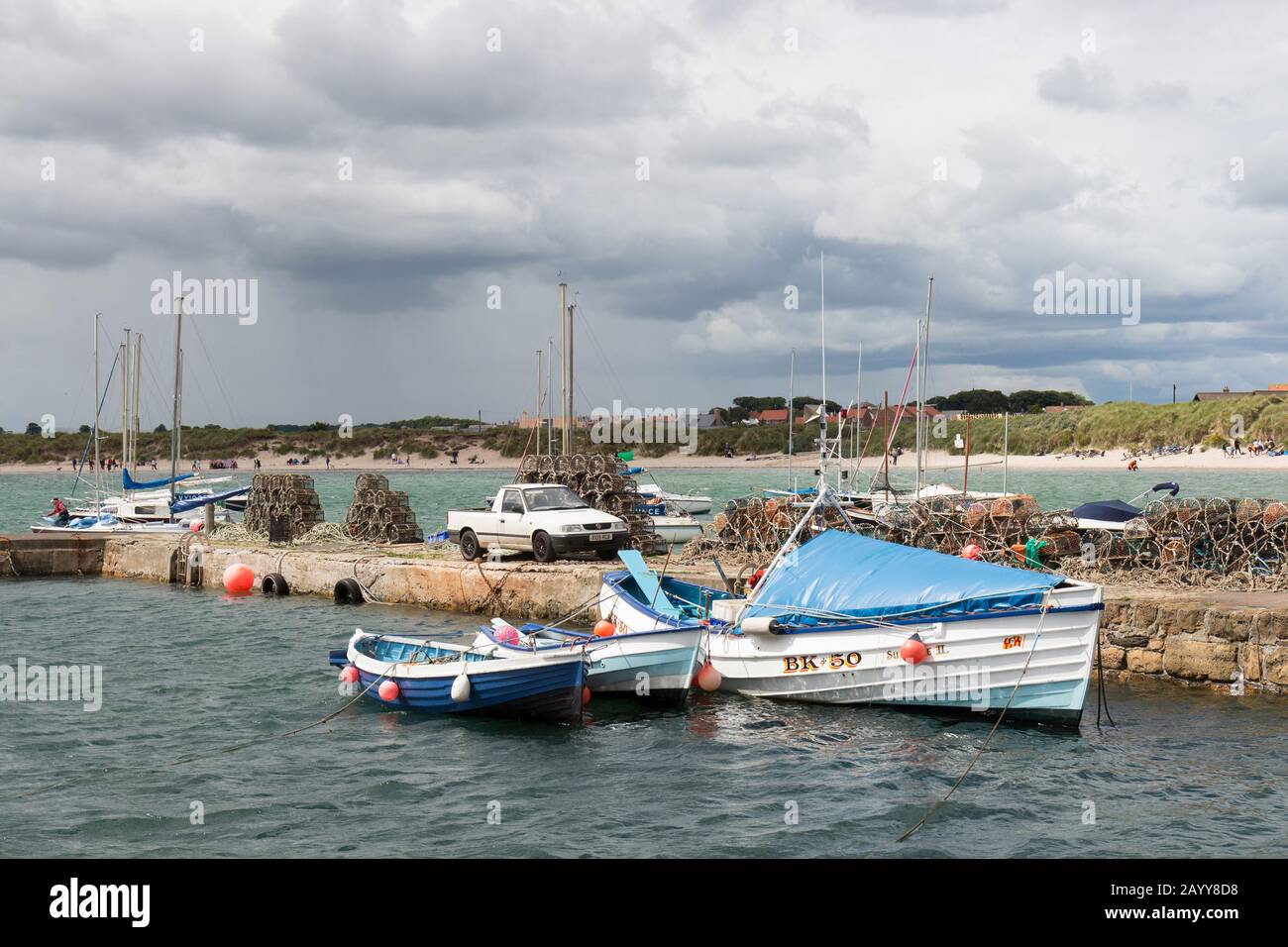 Beadnell harbour, Northumberland Stock Photo - Alamy