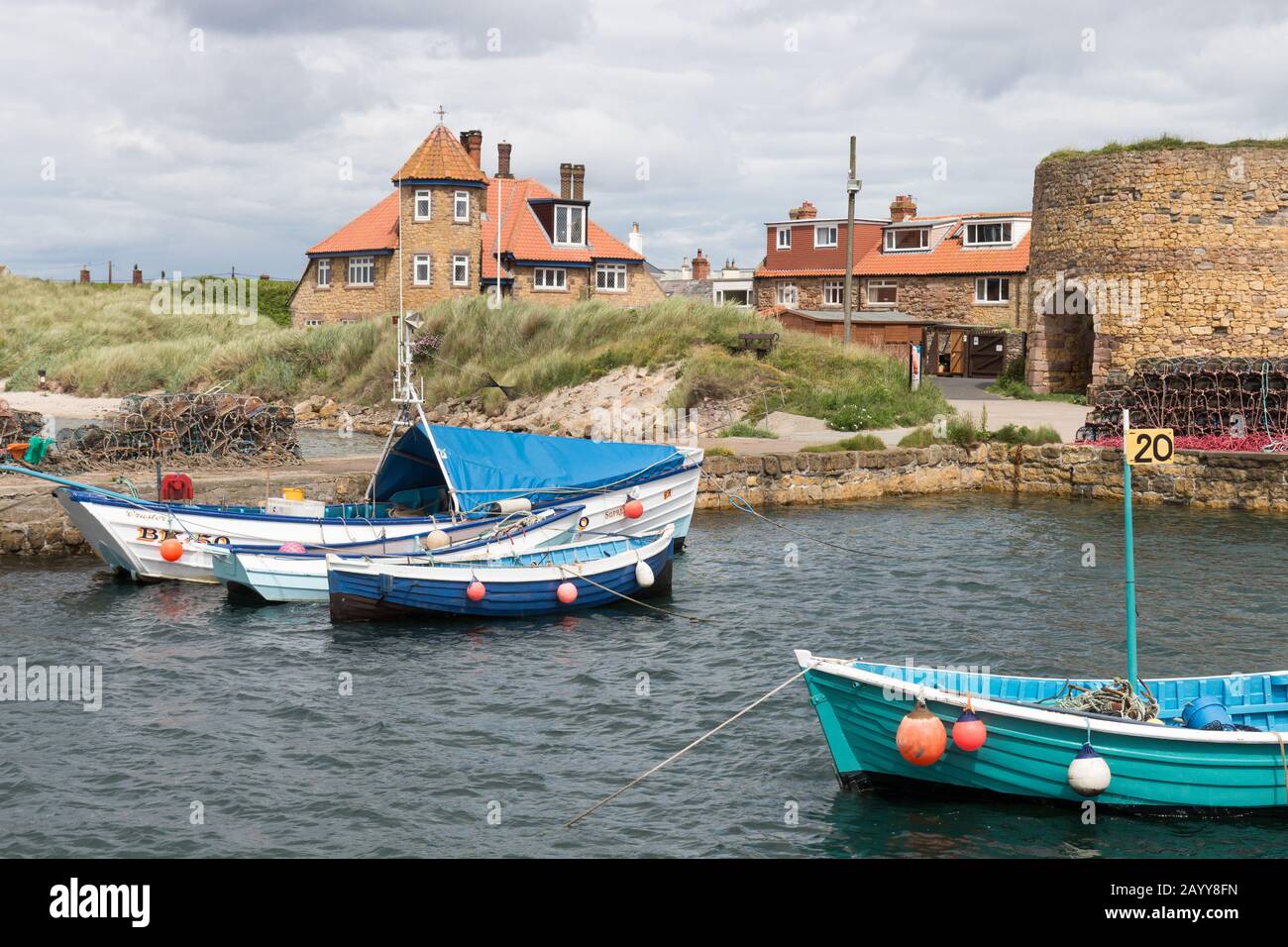 Beadnell harbour, Northumberland Stock Photo - Alamy