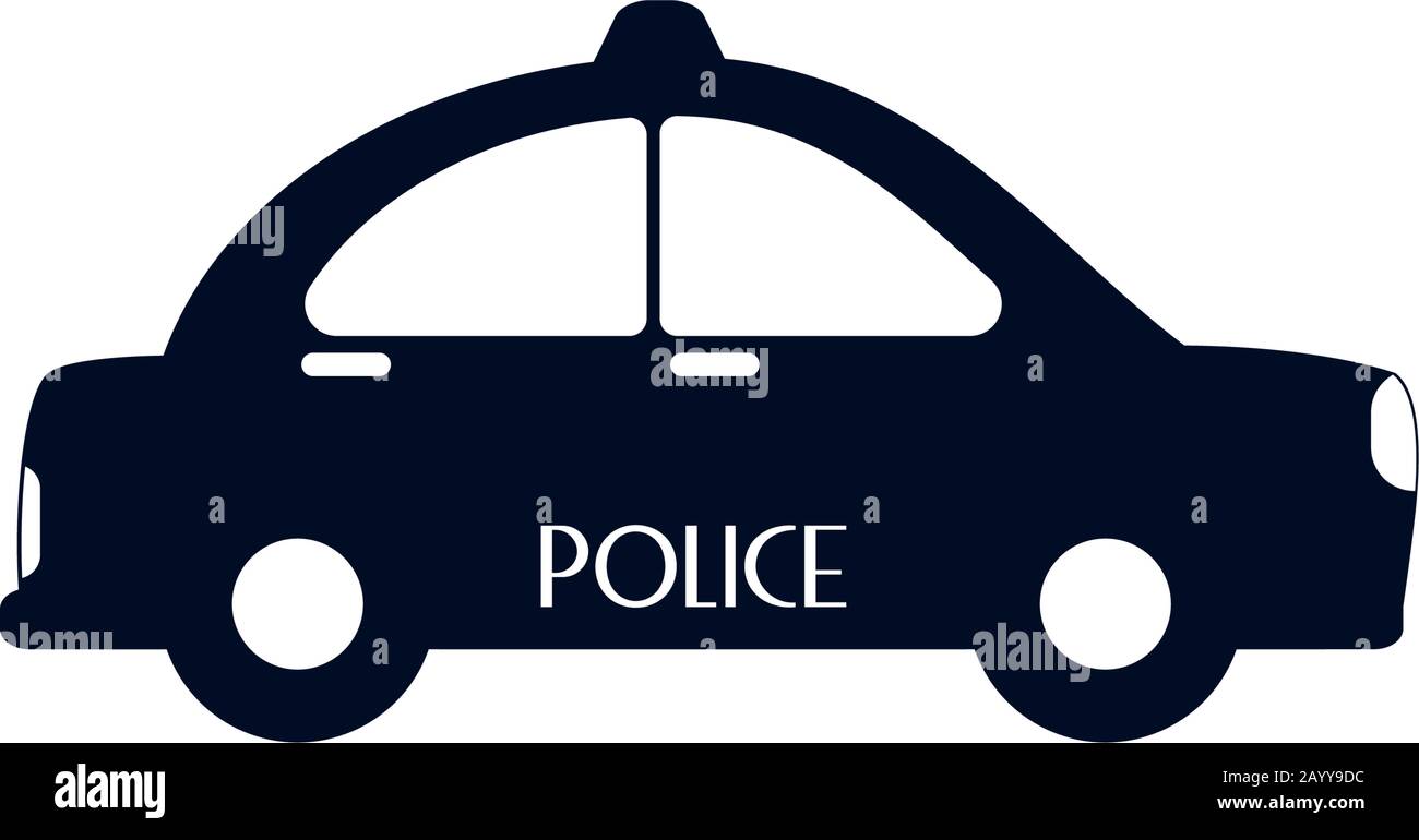 Policecar vehicle silhouette style icon design, Transportation travel ...