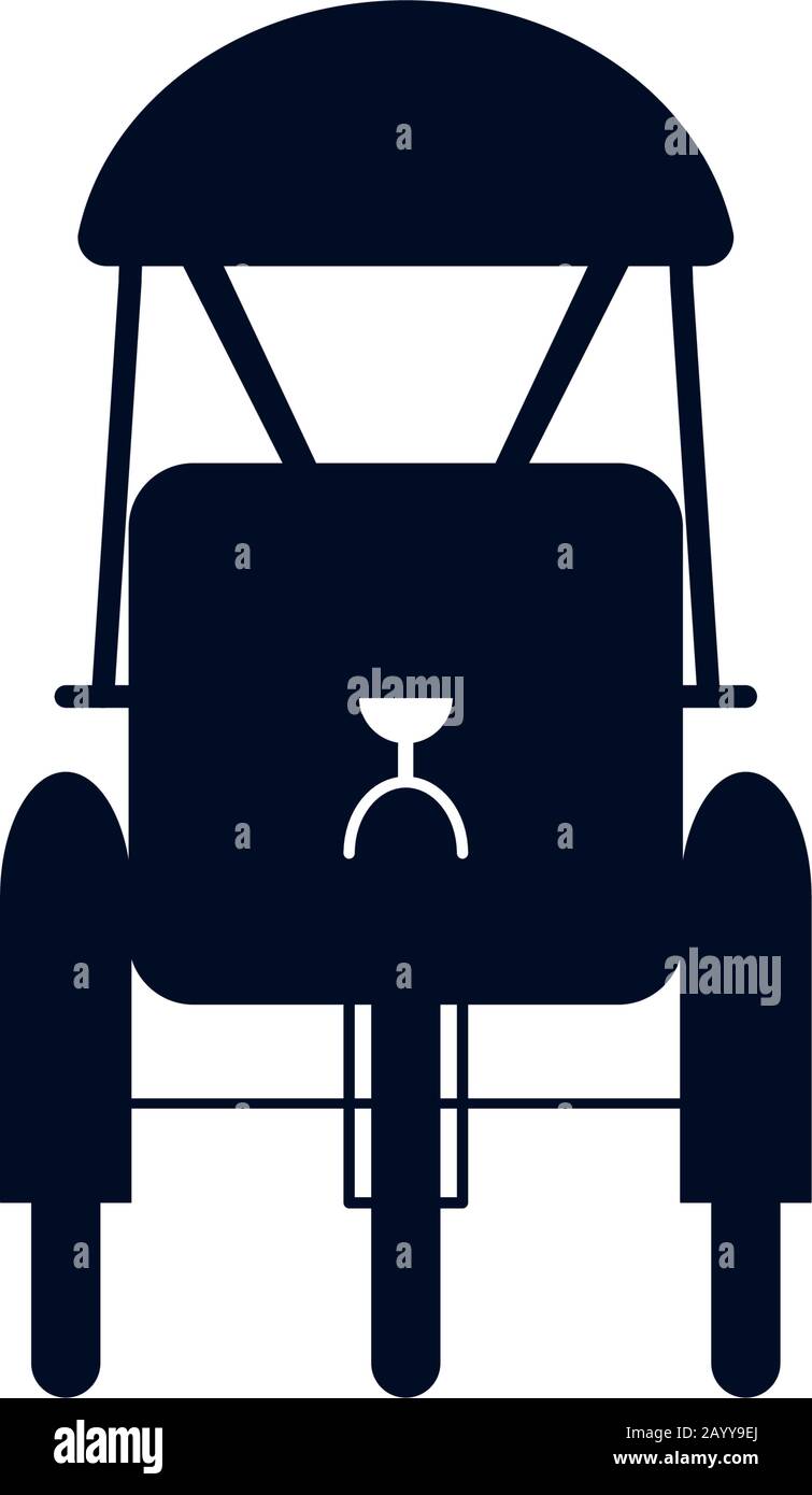 bike with cart silhouette style icon design, Vehicle bicycle cycle ...