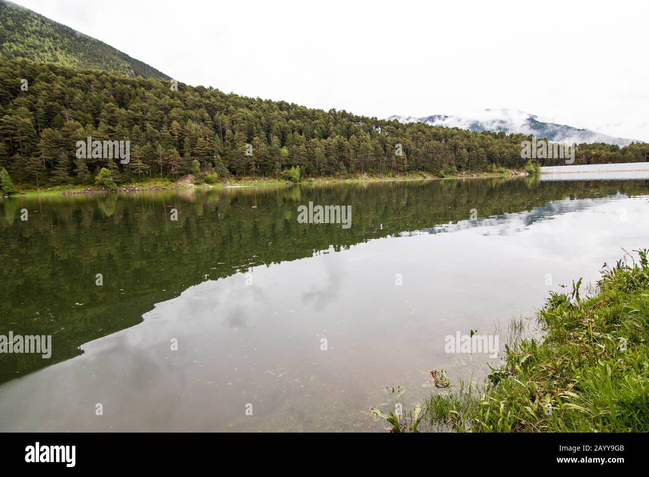 A view of Lake Engolasters, in the Encamp parish of Andorra, is a lake ...