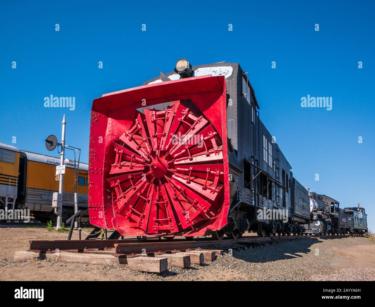 Train snowplow rotary hi-res stock photography and images - Alamy