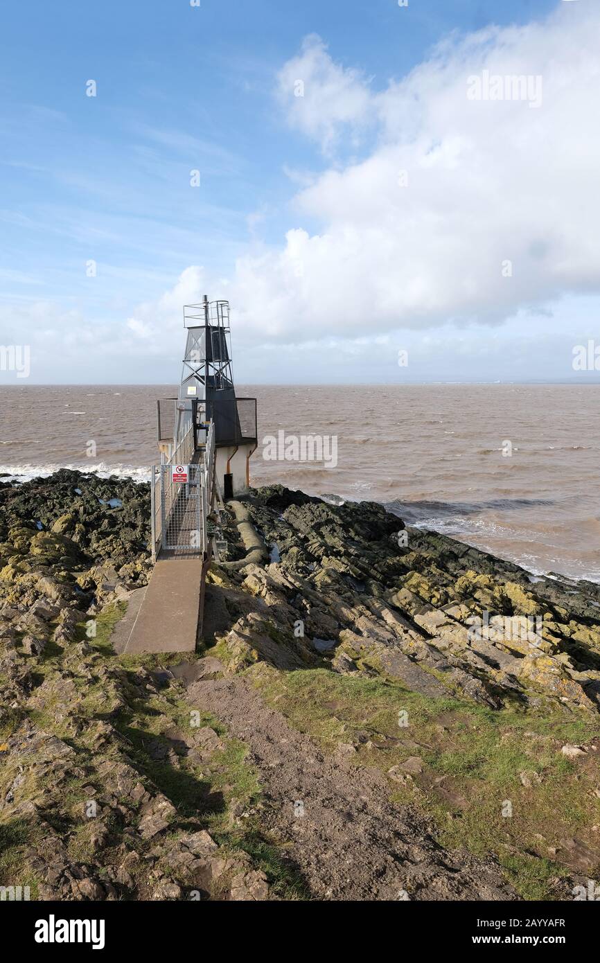 February 2020 - Battery Point lighthouse in Portishead Stock Photo - Alamy