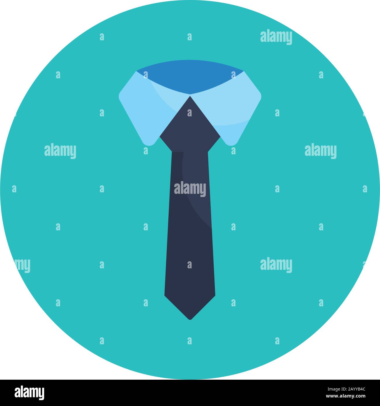 Necktie flat block style icon design, Cloth fashion style wear store ...