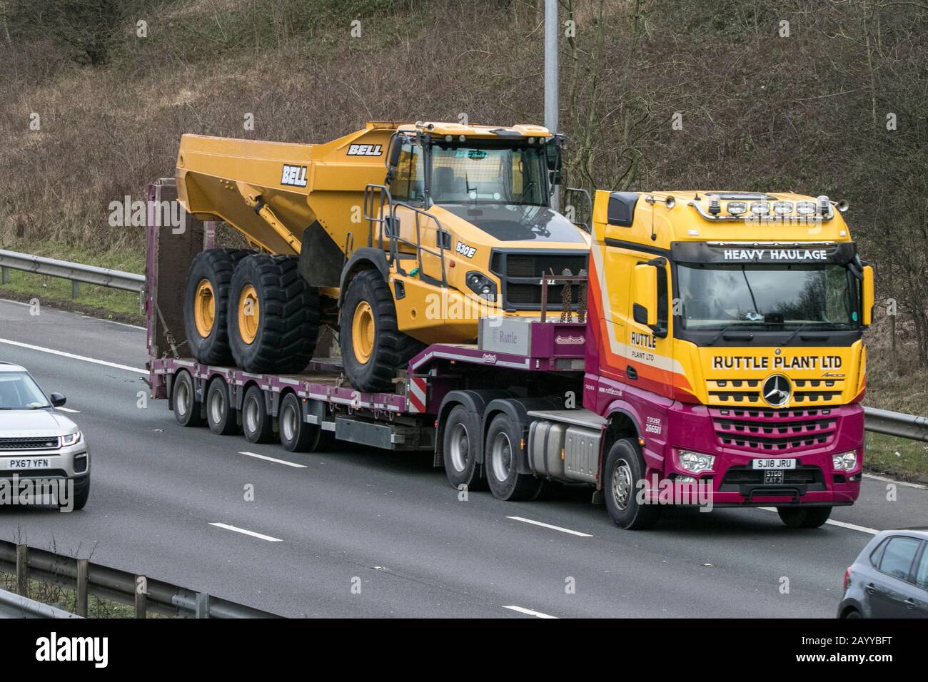 M6 motorway construction hi-res stock photography and images - Alamy