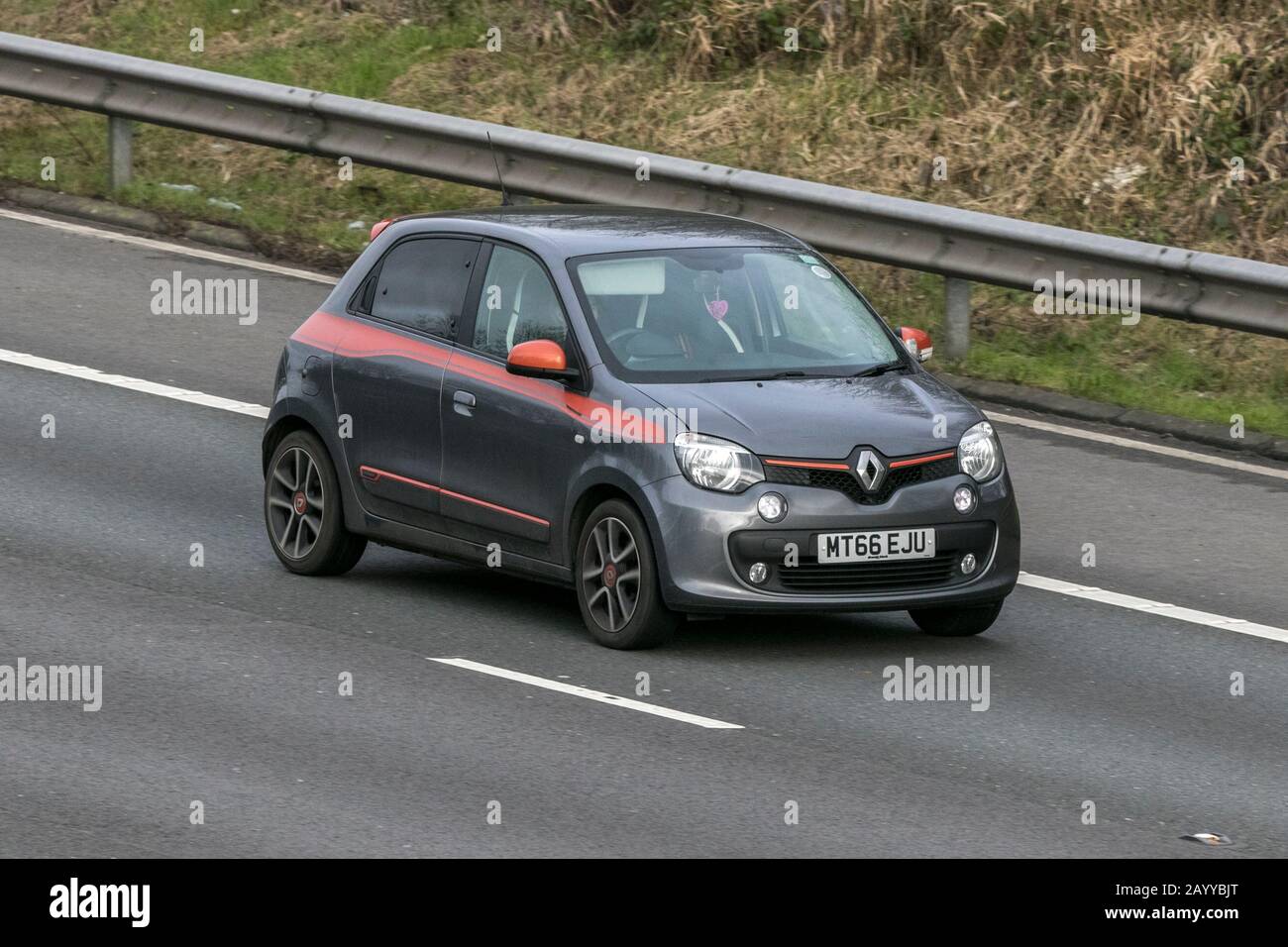 2016 grey Renault Twingo Dynamique S NRG TC; vehicle movement driving ...