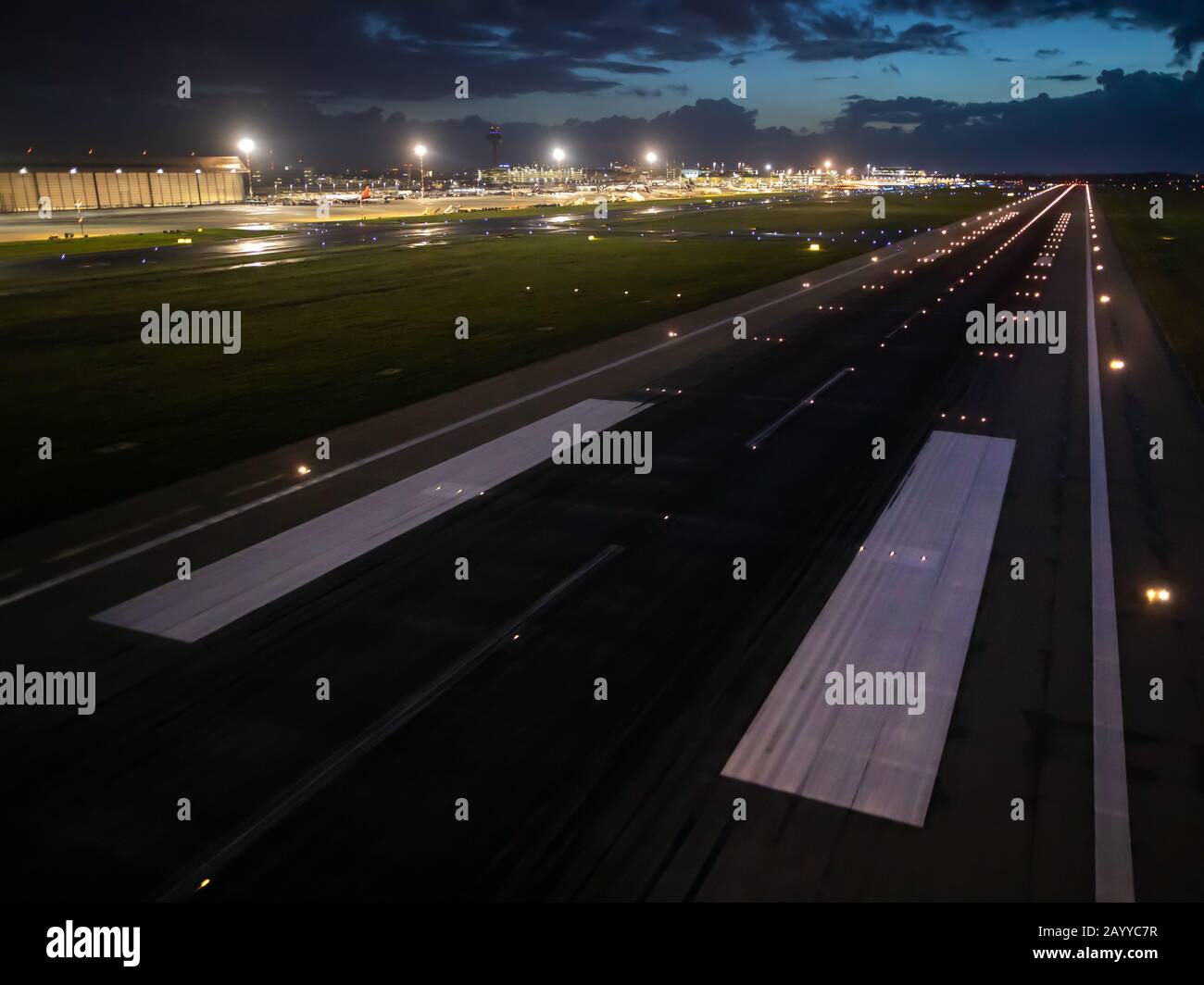 Aerial photo, Düsseldorf Airport, Airport Düsseldorf EDDL, runway ...