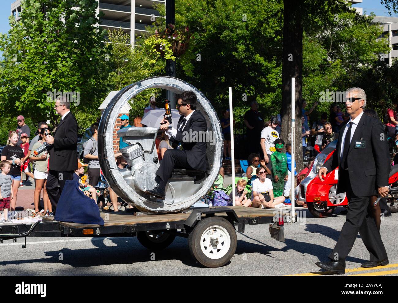 Men in Black on Parade Stock Photo - Alamy