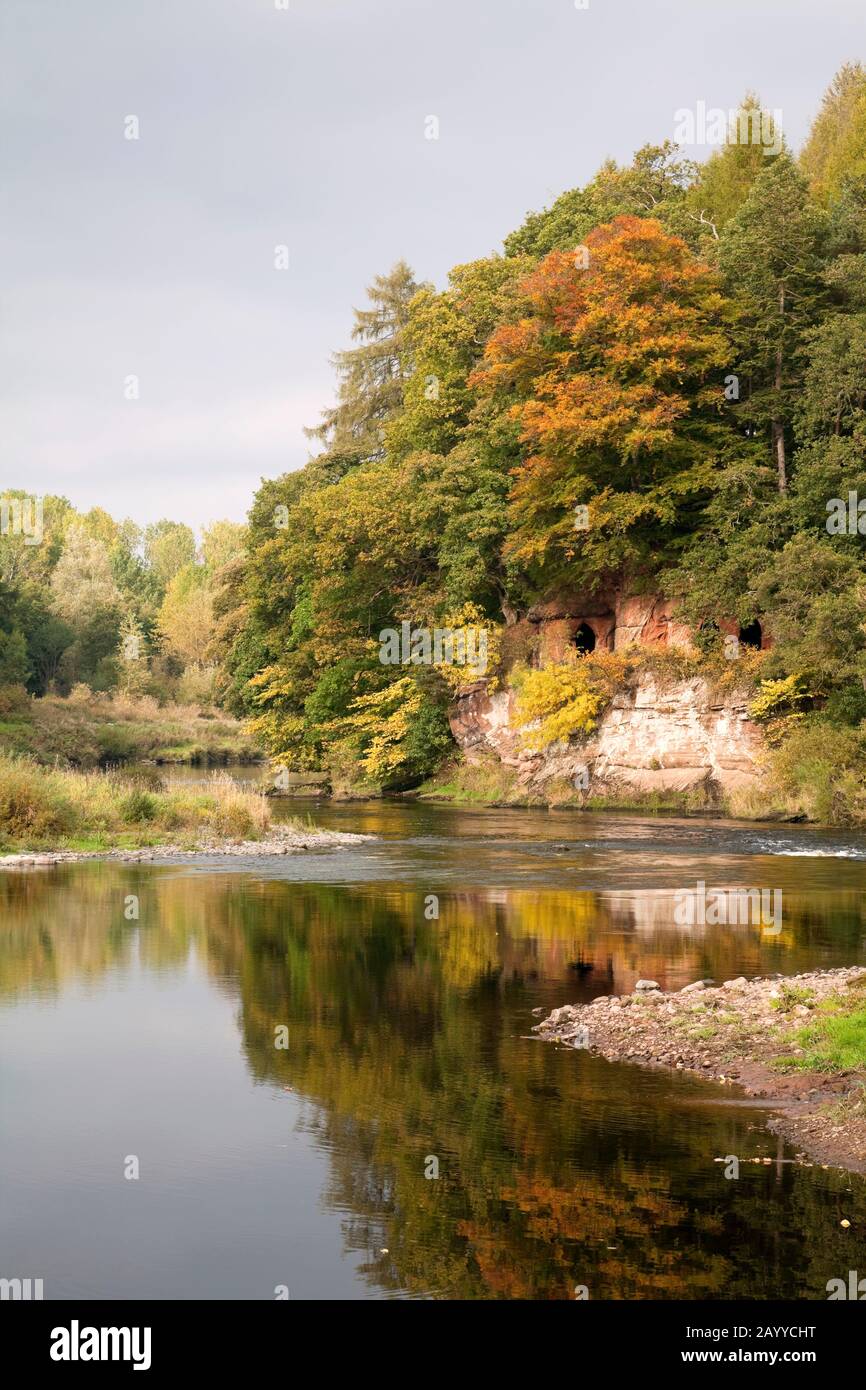 Lacy's Caves above the River Eden, Cumbria, UK Stock Photo - Alamy