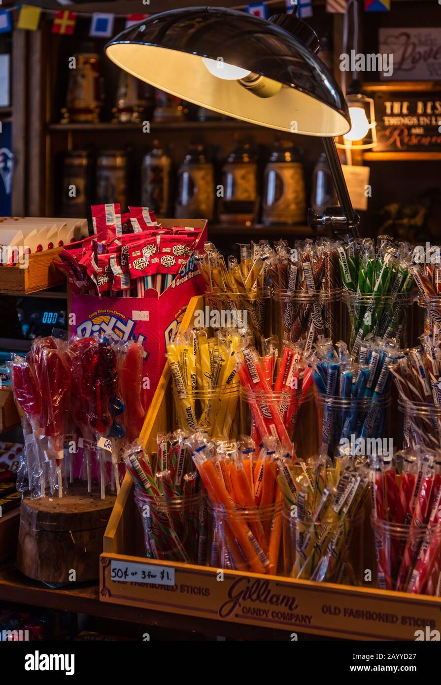 Old Fashioned Candy Jars Stock Photo - Alamy