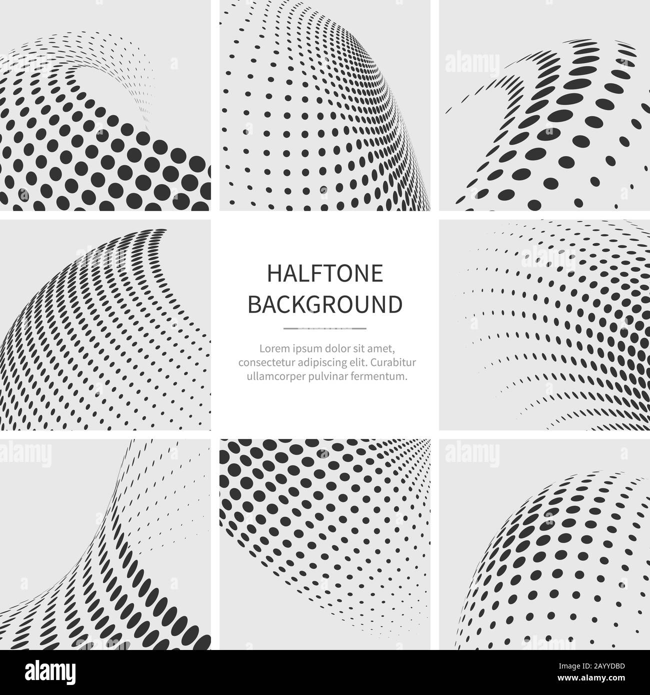 Halftone Dots Abstract Vector Shapes Set Halftone Dotted Set Texture And Pattern Halftone Shape