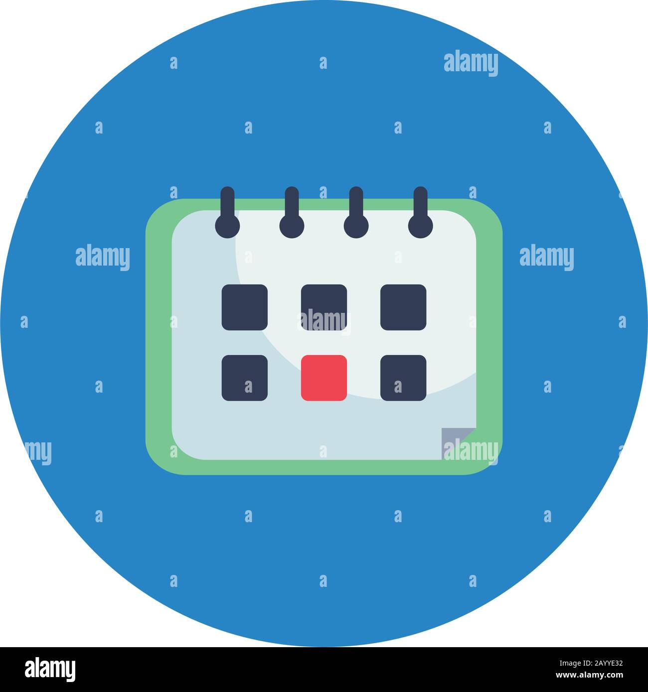 Calendar flat block style icon design, Planner time event moth date day ...