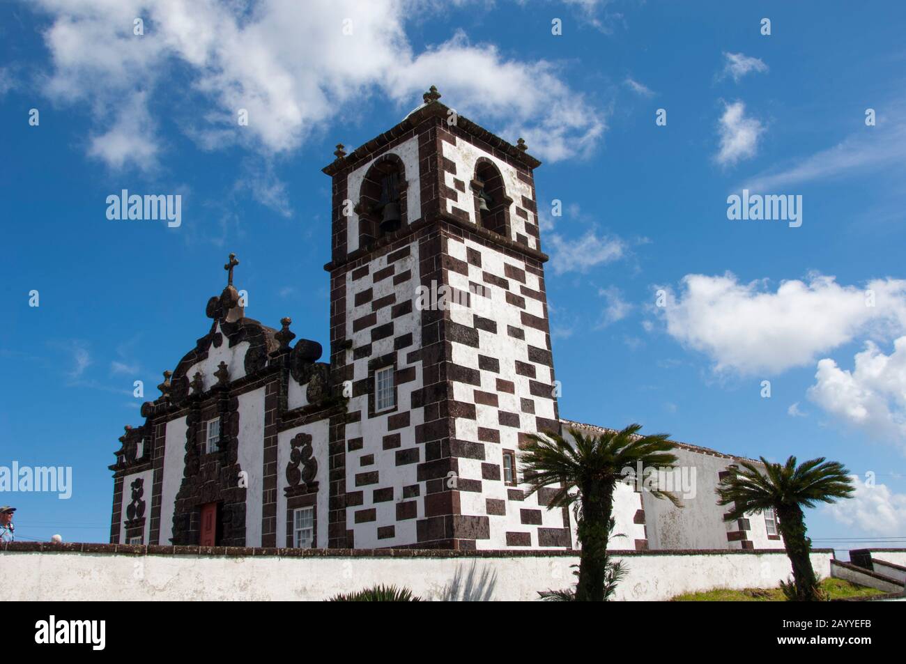 The church in the village of Santo Espirito on Santa Maria Island in ...