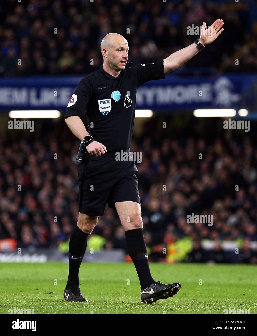 Referee Anthony Taylor during the Premier League match at Stamford ...