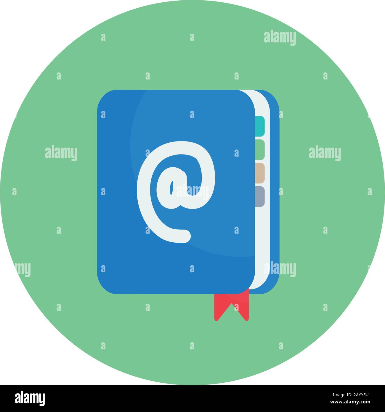 Phone book flat block style icon design, Call telephone communication ...