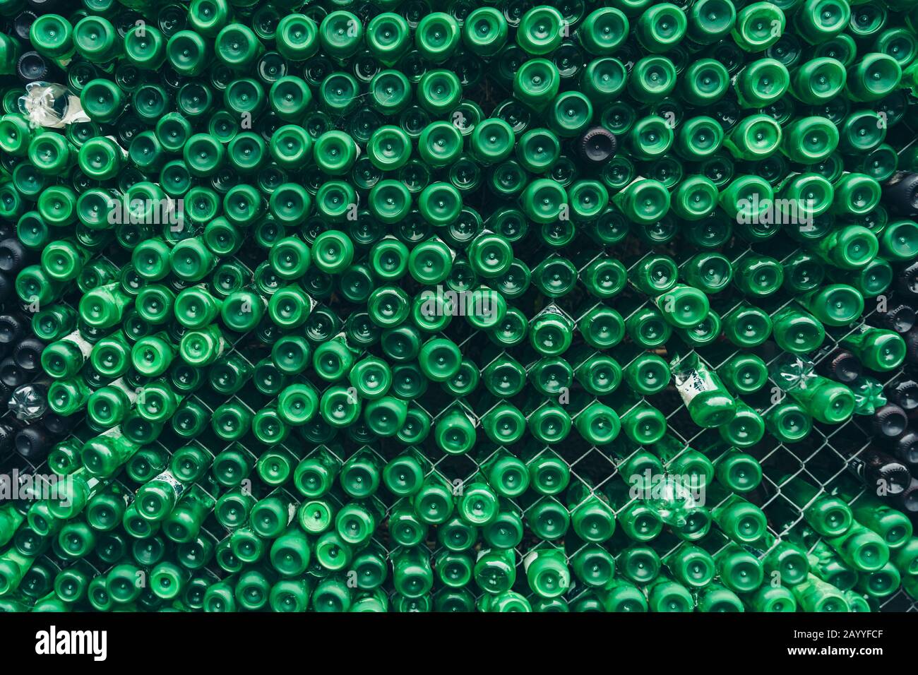 Plastic Bottle wall; Bottle Recycling; background or textures Stock ...