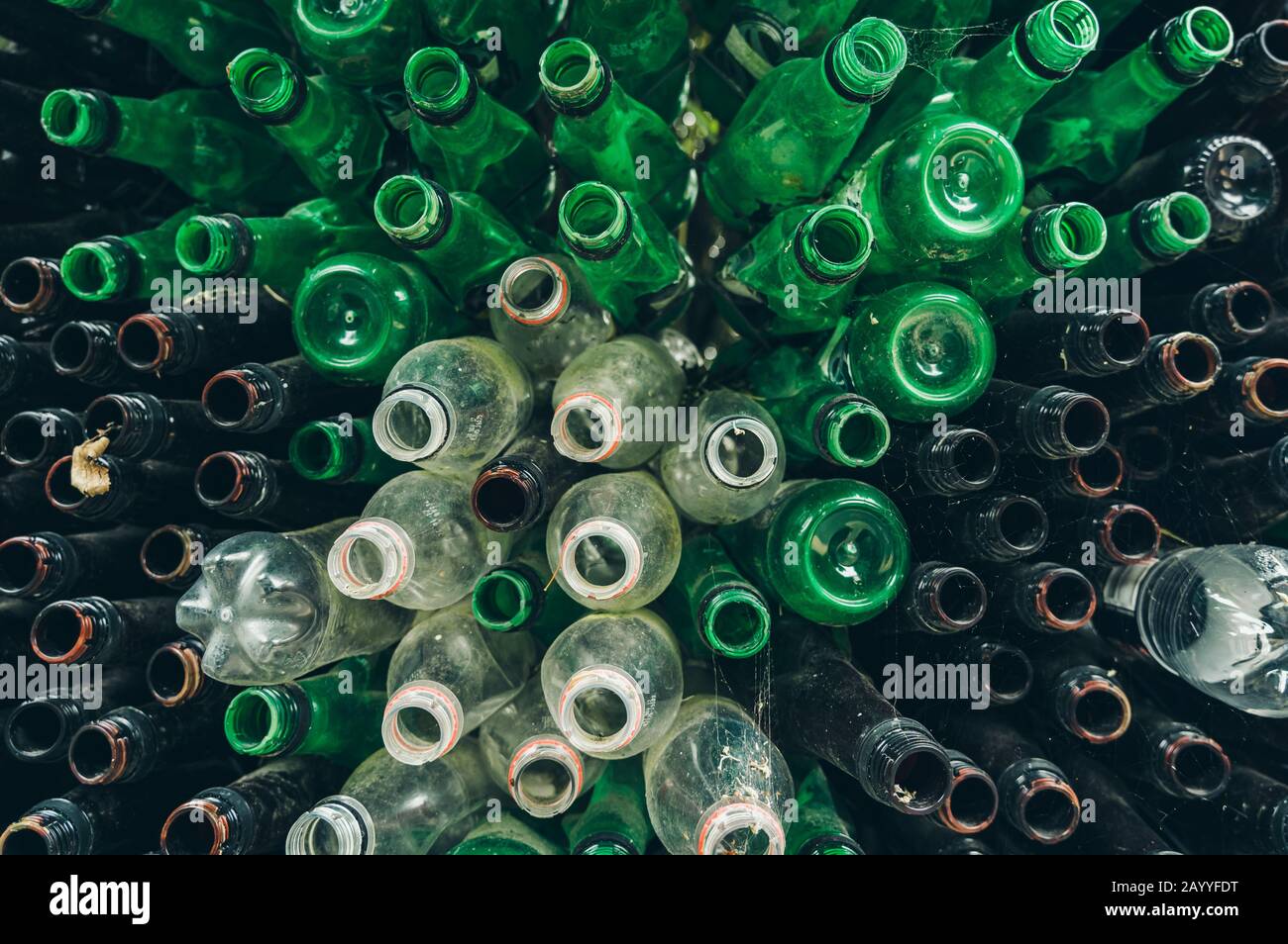 Plastic Bottle wall; Bottle Recycling; background or textures Stock ...
