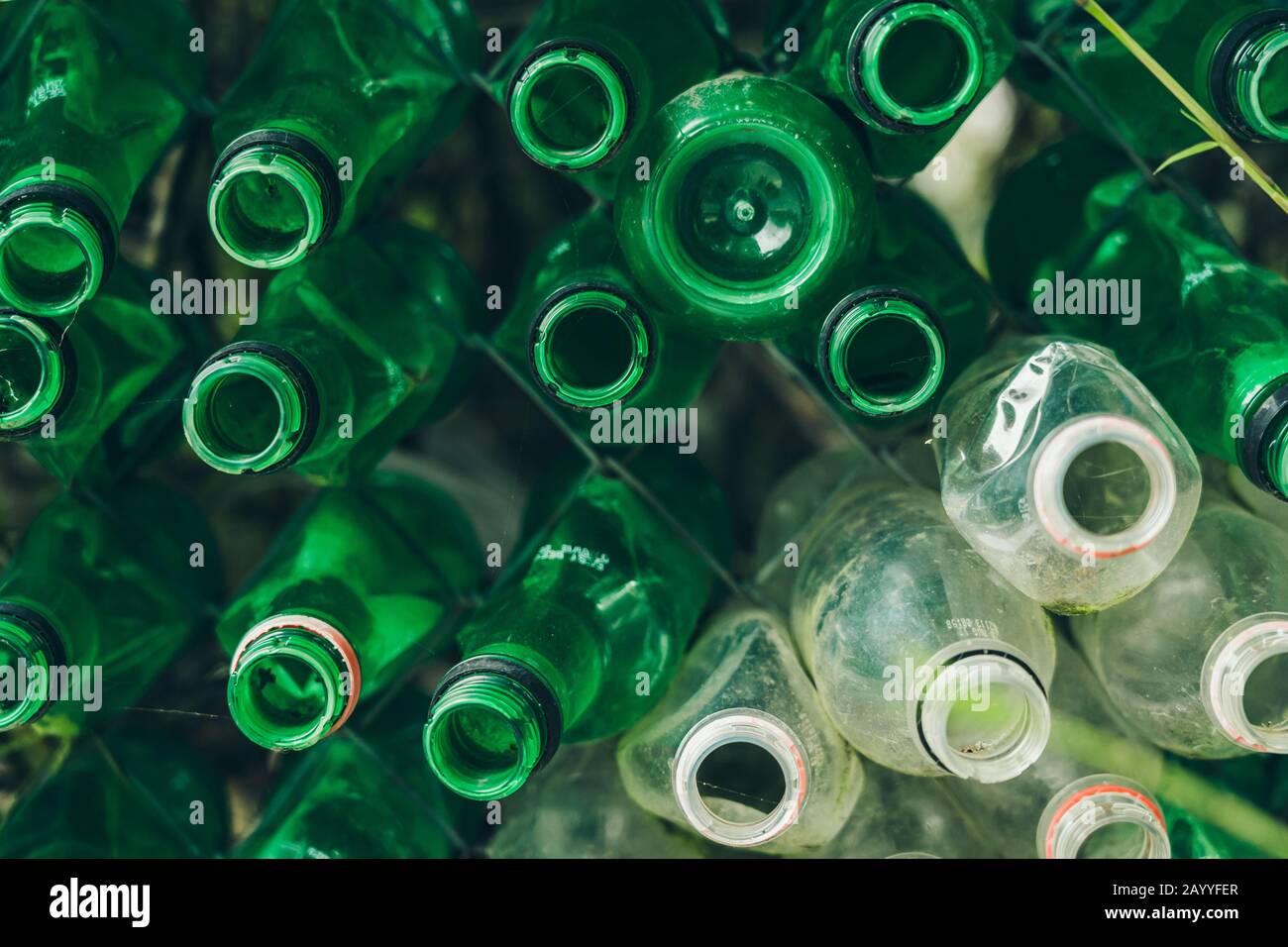 Plastic Bottle wall; Bottle Recycling; background or textures Stock ...