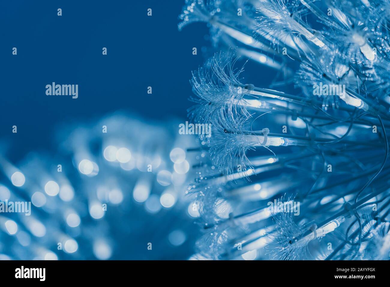 Bundle of optical fibers with lights ; background or textures Stock ...