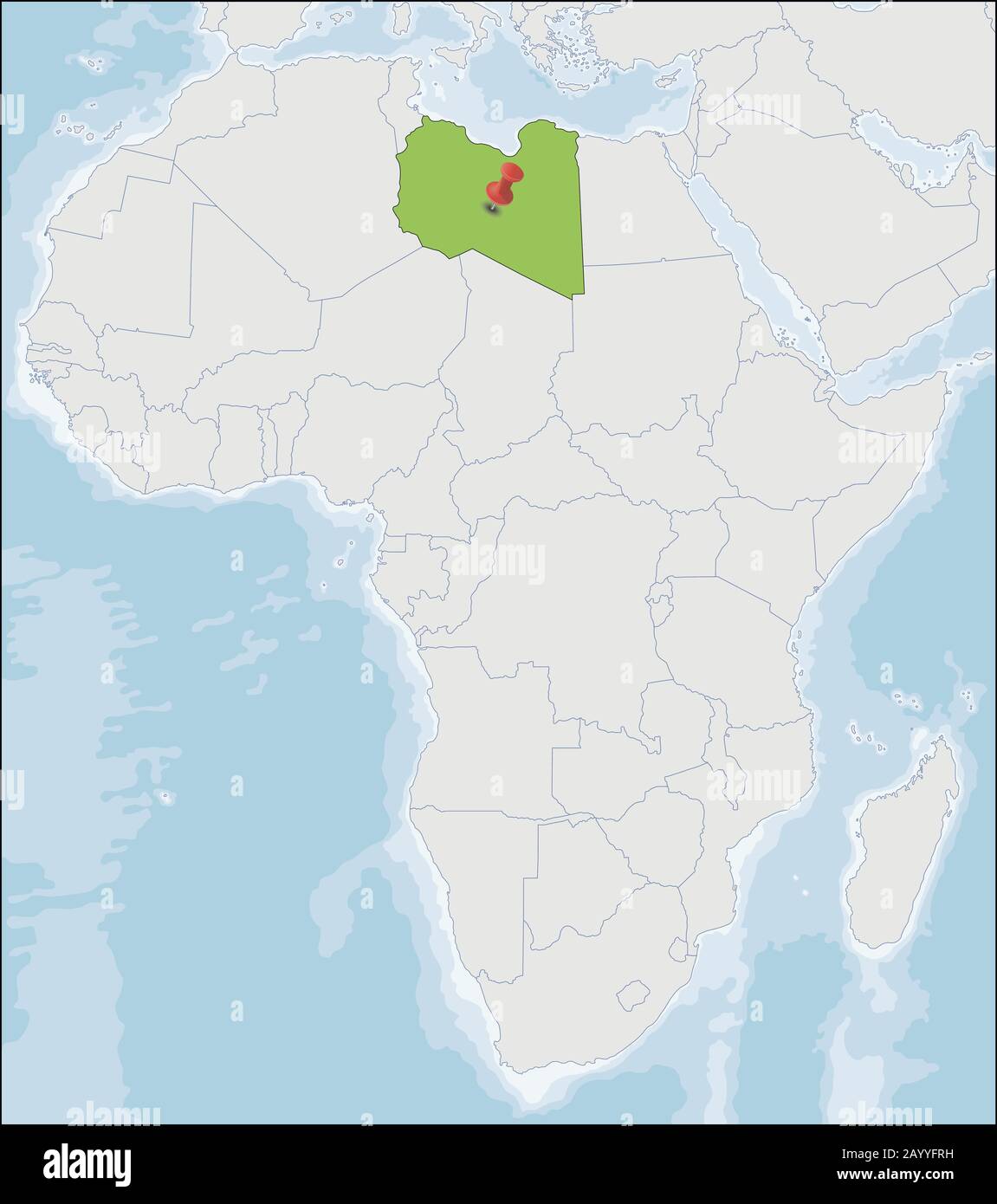 State of Libya location on Africa map Stock Vector Image & Art - Alamy