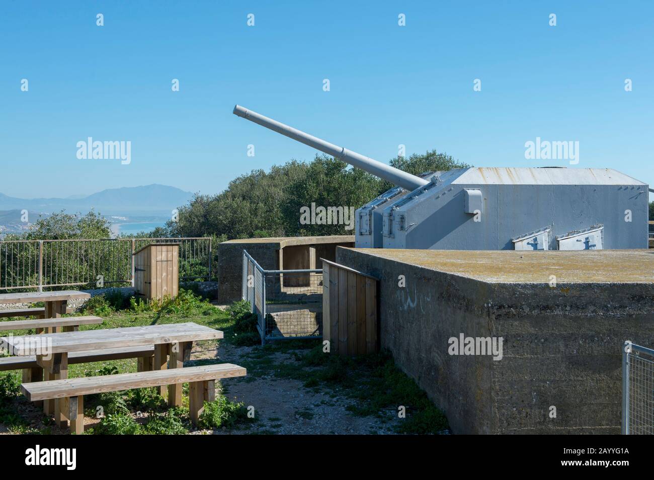 World War II fortifications on the Rock of Gibraltar, which is a ...