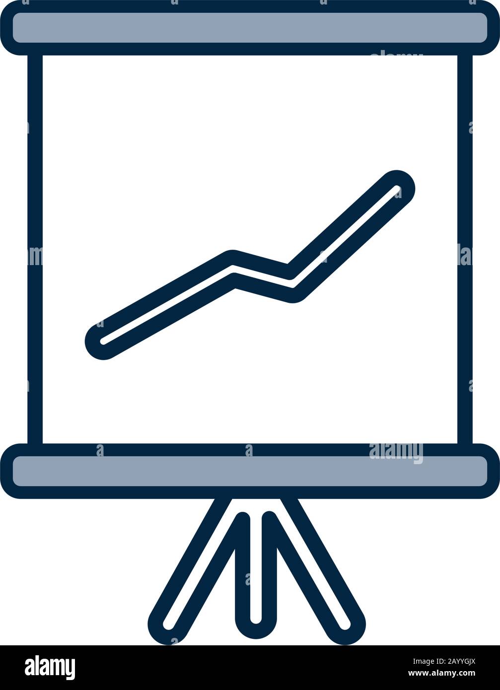 Workflow board half line half color style icon design, Infographic data information business ...