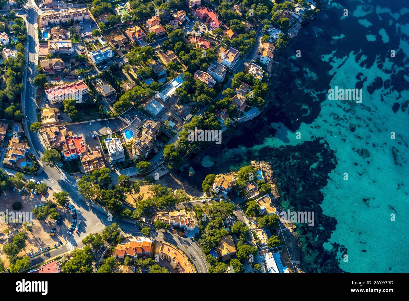 Aerial View Bay And Beach Calo Den Pellicer Santa Ponsa Calvià