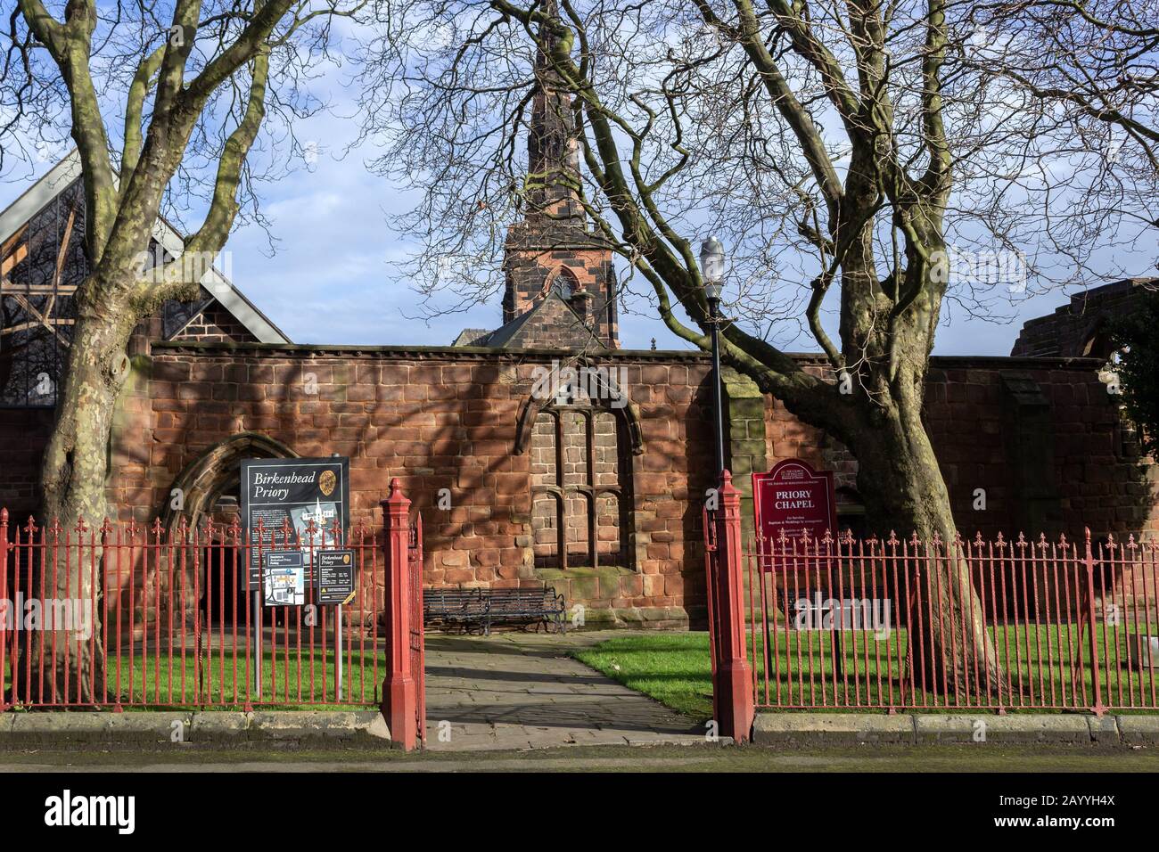 Entrance to Birkenhead Priory, an 11th century monastery and St Mary's ...
