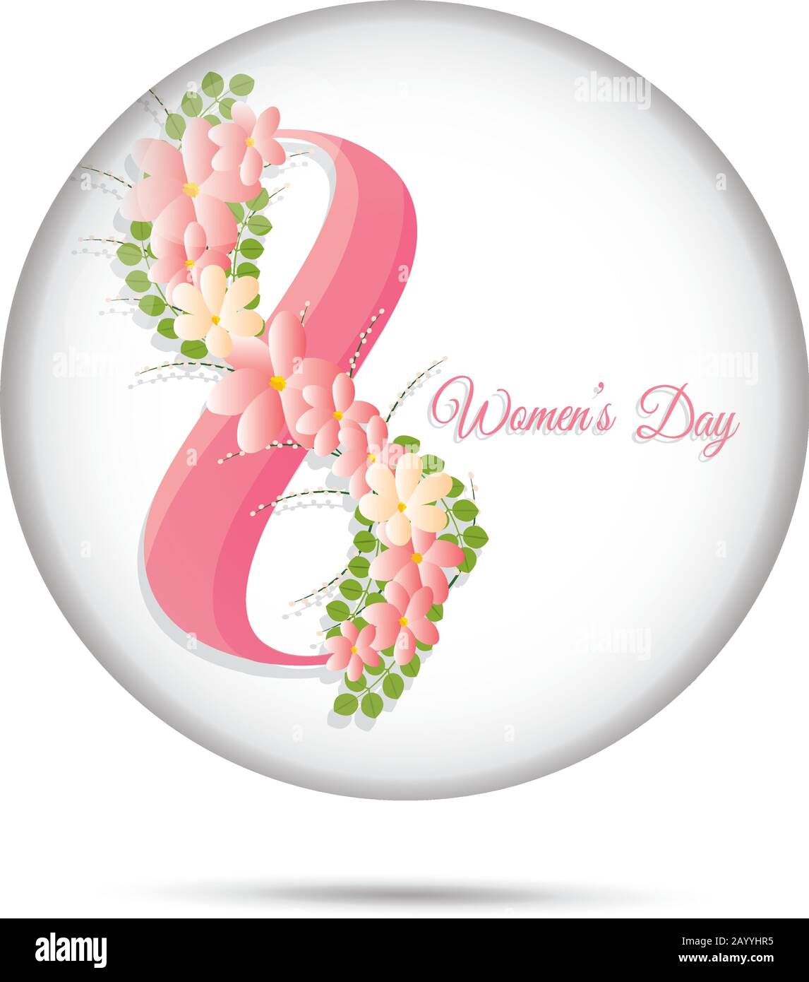 Womens day button Stock Vector Image & Art - Alamy