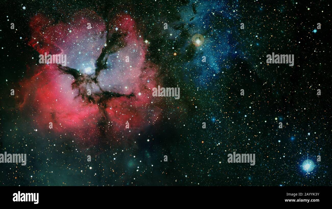 Infinite space background with nebulas and stars. This image elements ...