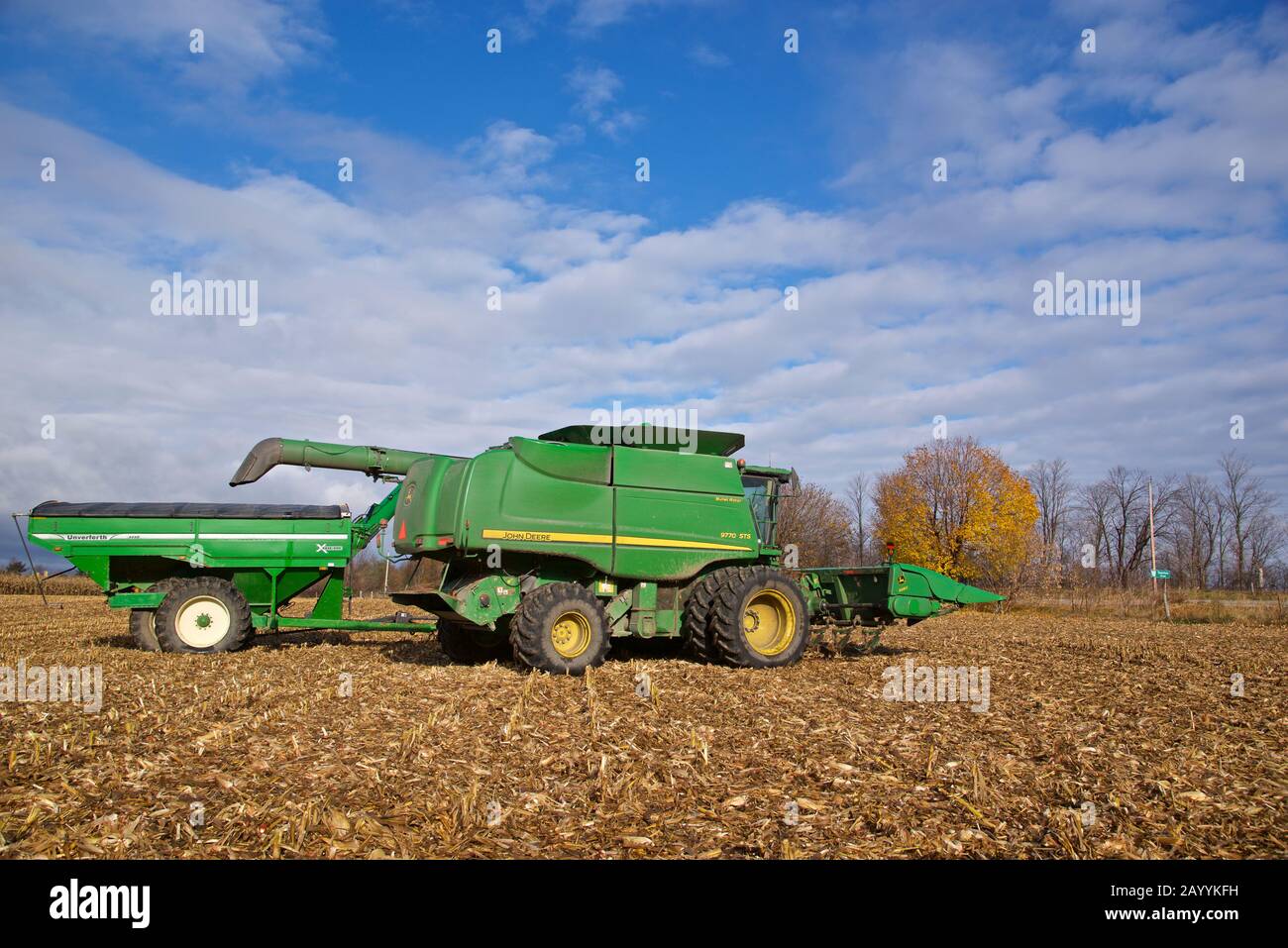 Combine Harvester on the field Stock Photo - Alamy