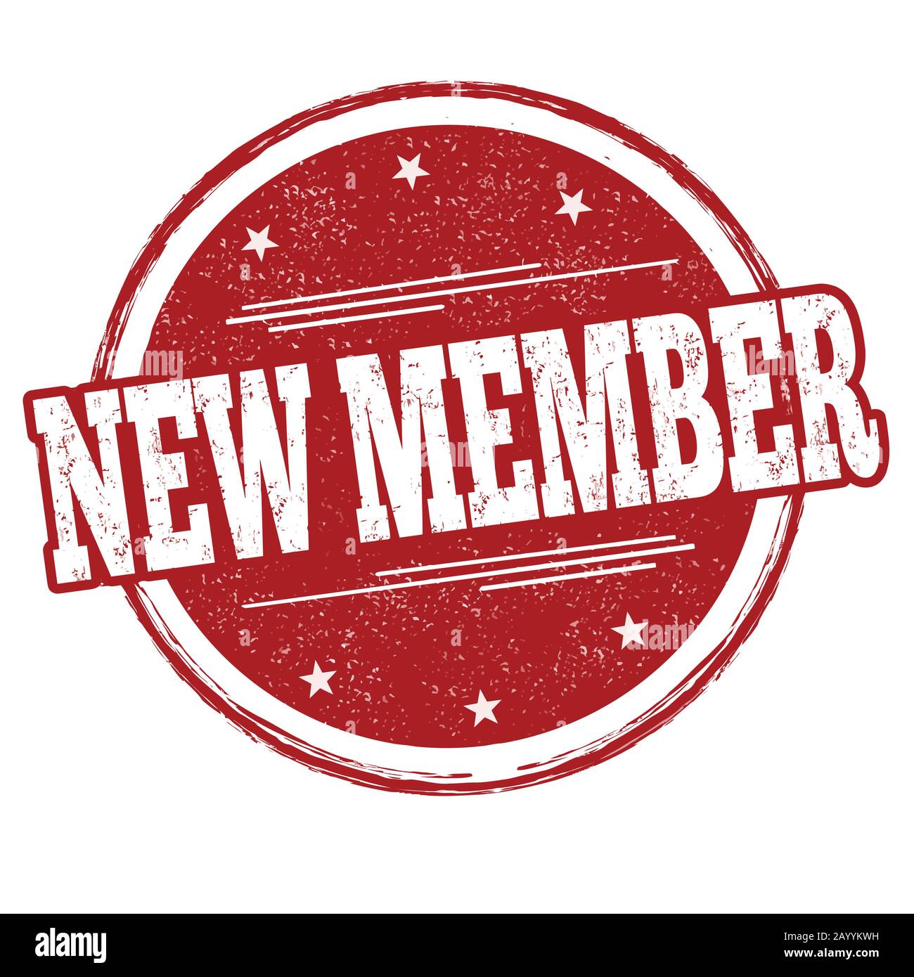New member sign or stamp on white background, vector illustration Stock ...