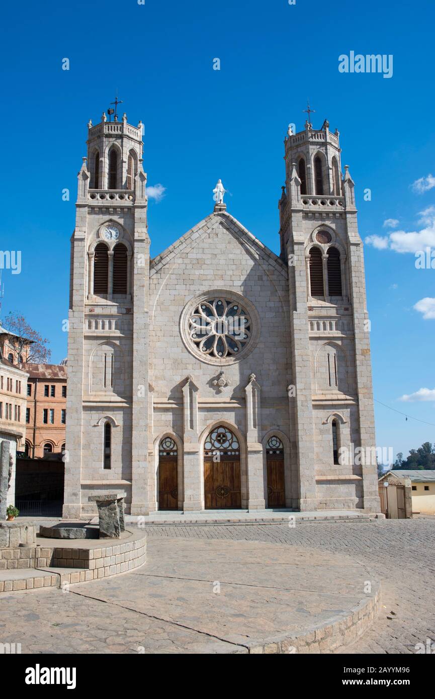 Catholic church in Antananarivo, the capital city of Madagascar Stock ...