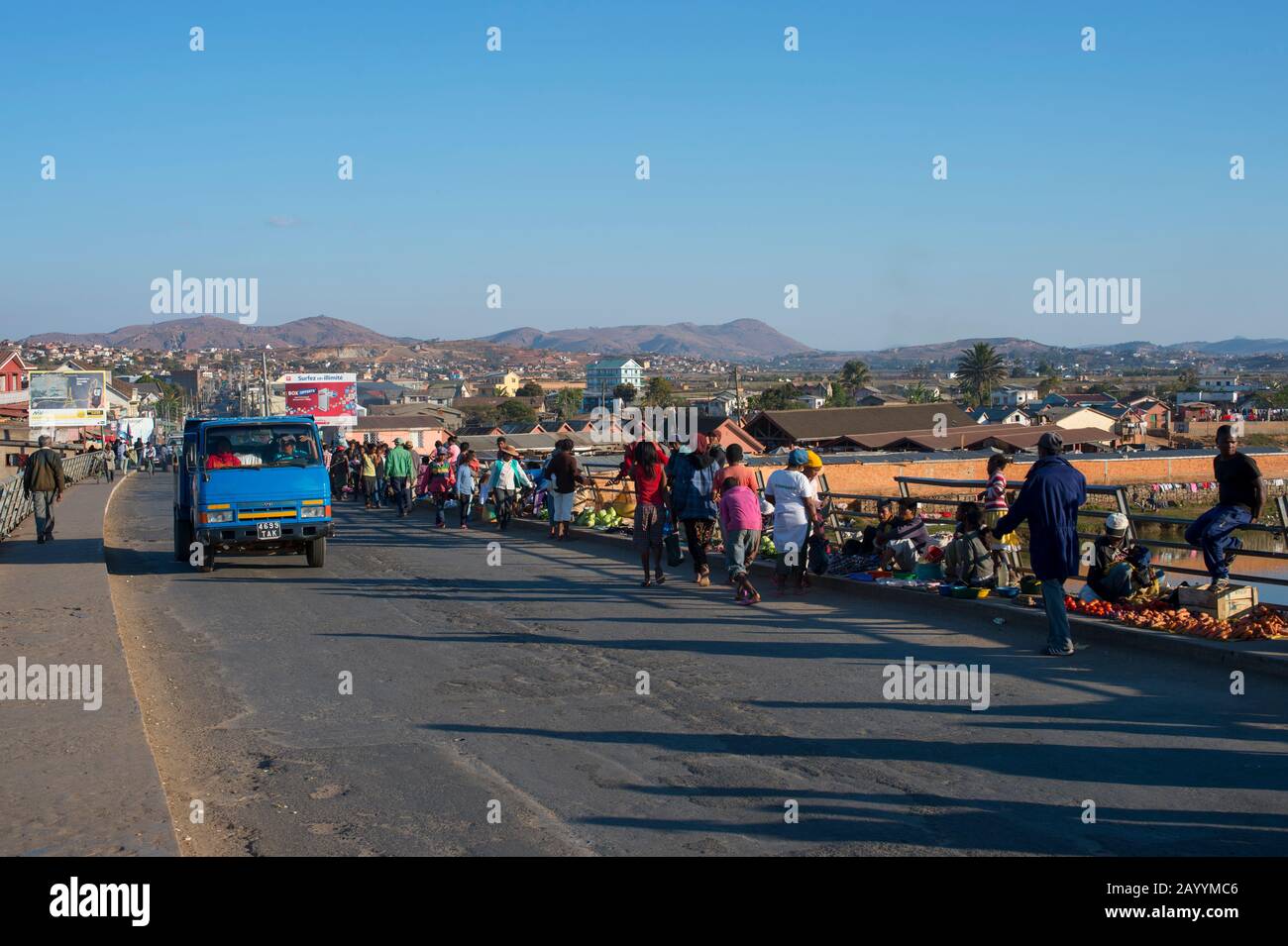 Street market in Antananarivo, the capital city of Madagascar Stock ...
