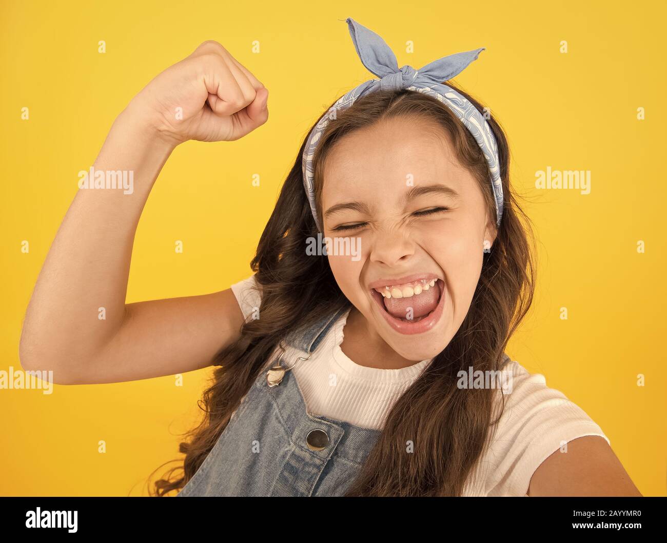 Go girls. Positive emotions. Cheerful teen. Feel happiness. This how ...