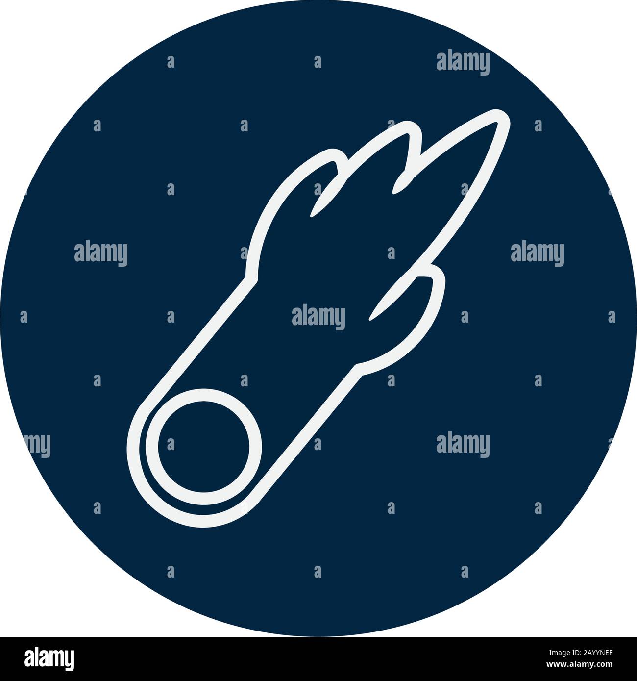 Comet line block style icon of Space futuristic cosmos outside universe ...