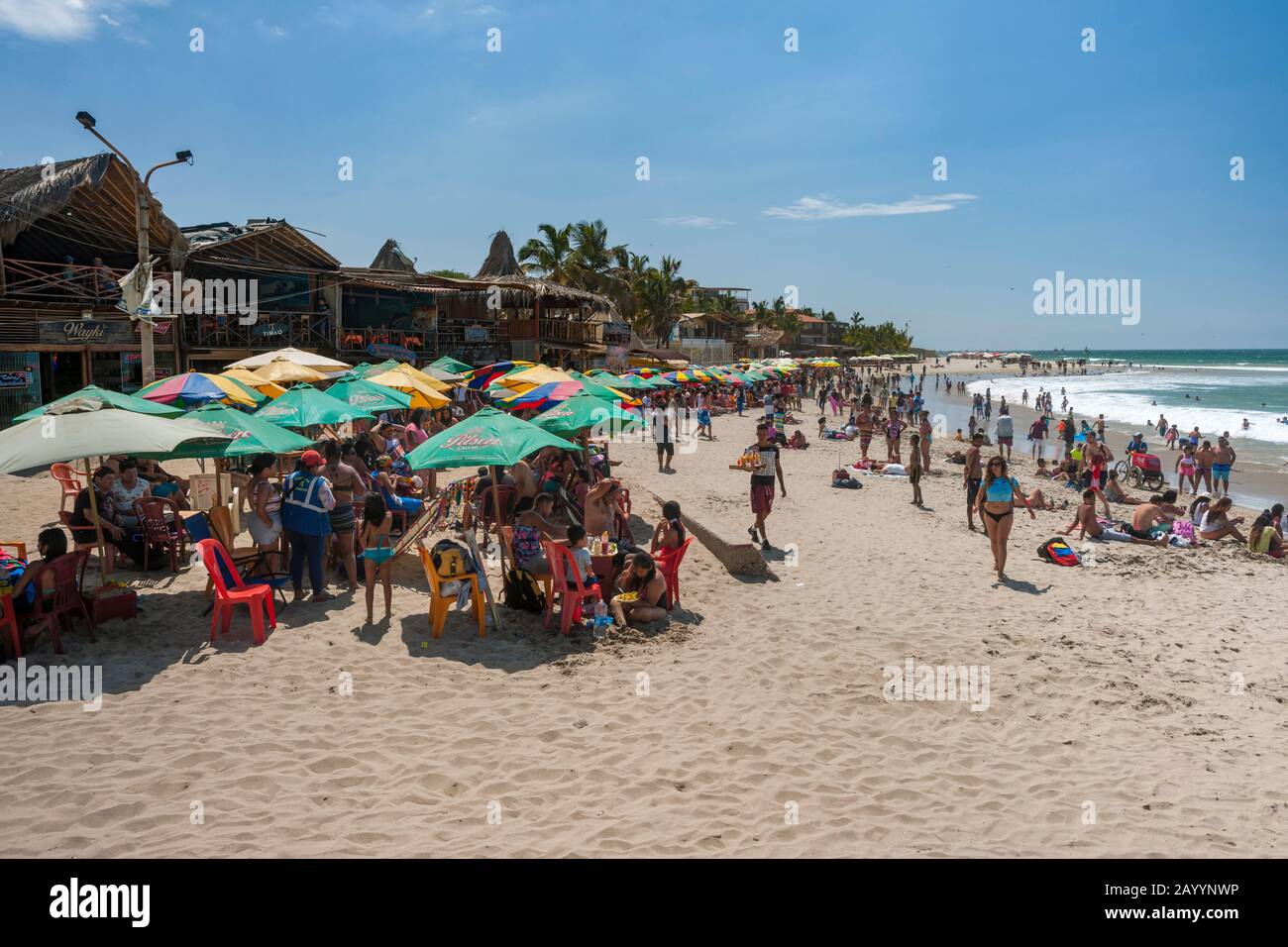 The beach at Mancora in northern Peru Stock Photo - Alamy