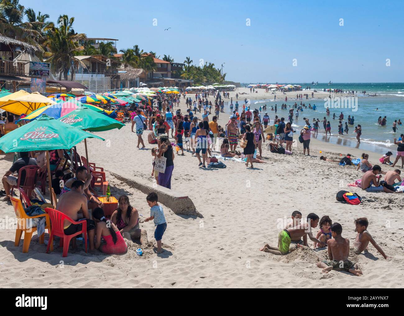 The beach at Mancora in northern Peru Stock Photo - Alamy