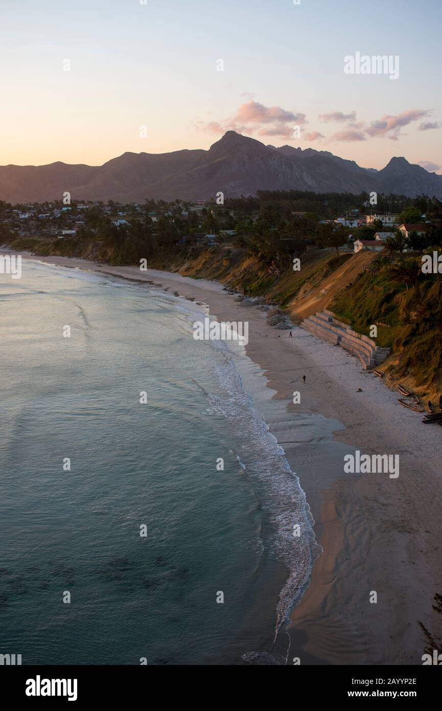 View over bay at Fort Dauphin (Taolagnaro), a town on the southern ...