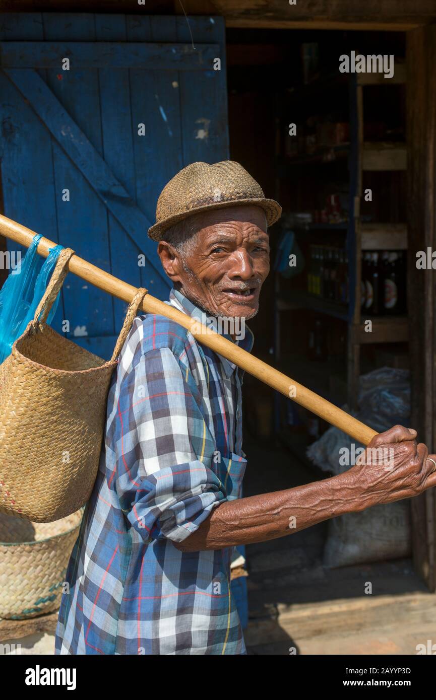 Portrait of a local man near Fort Dauphin (Taolagnaro), a town on the ...