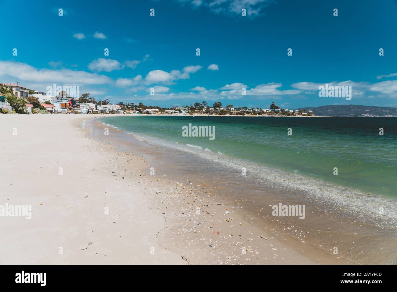 OPOSSUM BAY, TASMANIA - 16th February, 2020: view of Opossum Bay Beach ...