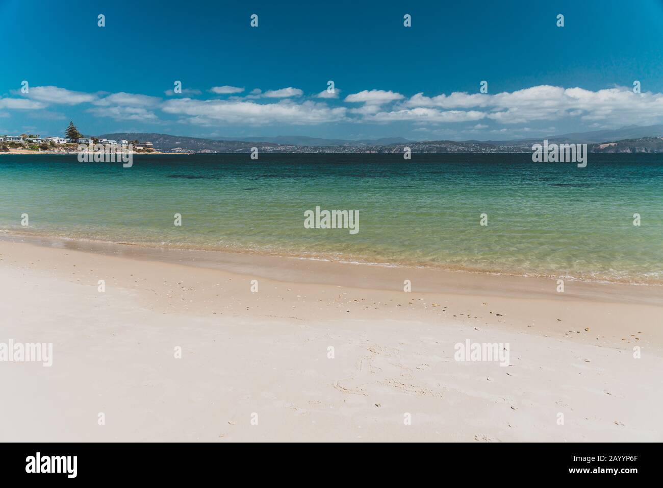 OPOSSUM BAY, TASMANIA - 16th February, 2020: view of Opossum Bay Beach ...